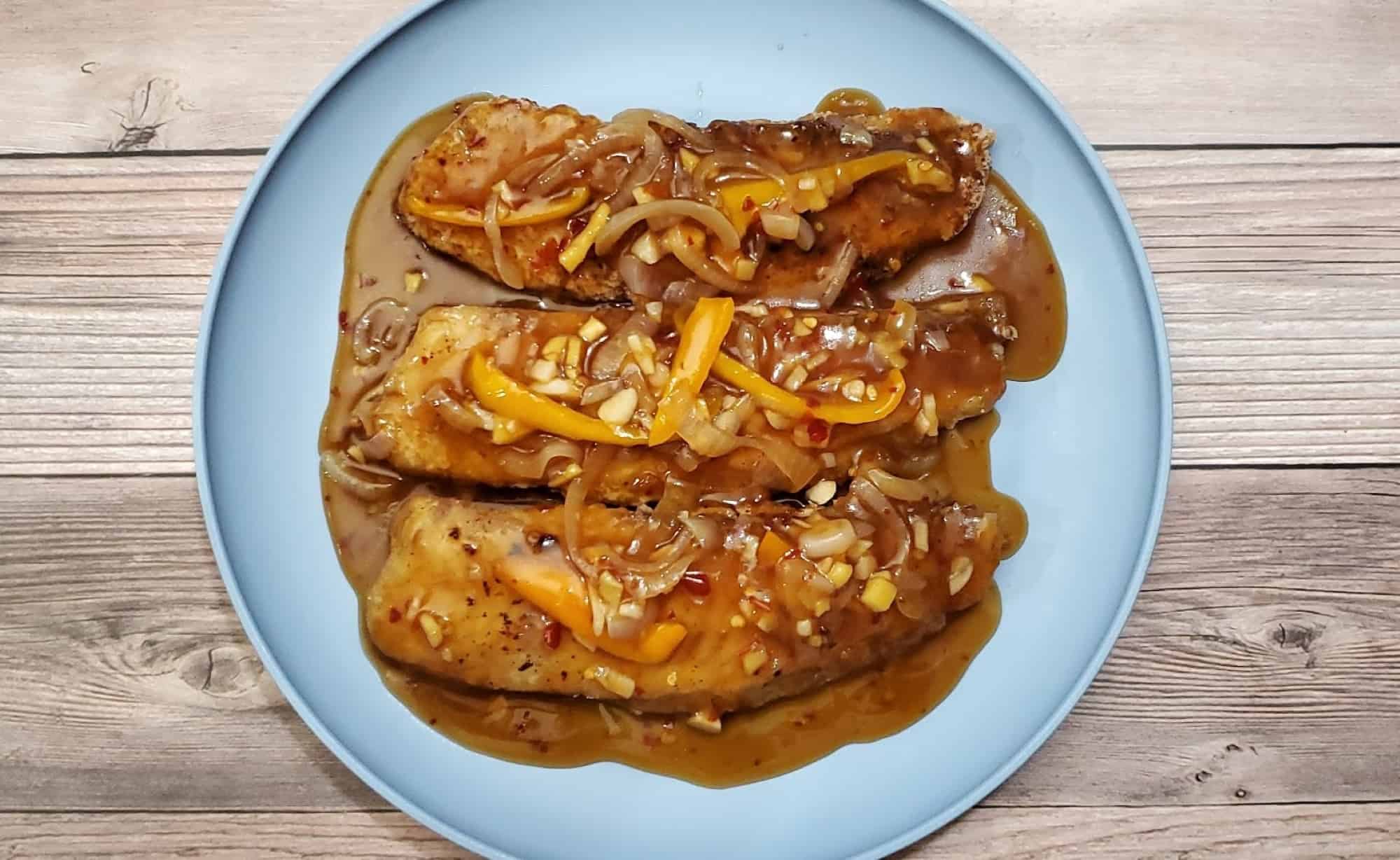 Fried Fish with Peppers & Onions - Camila Made