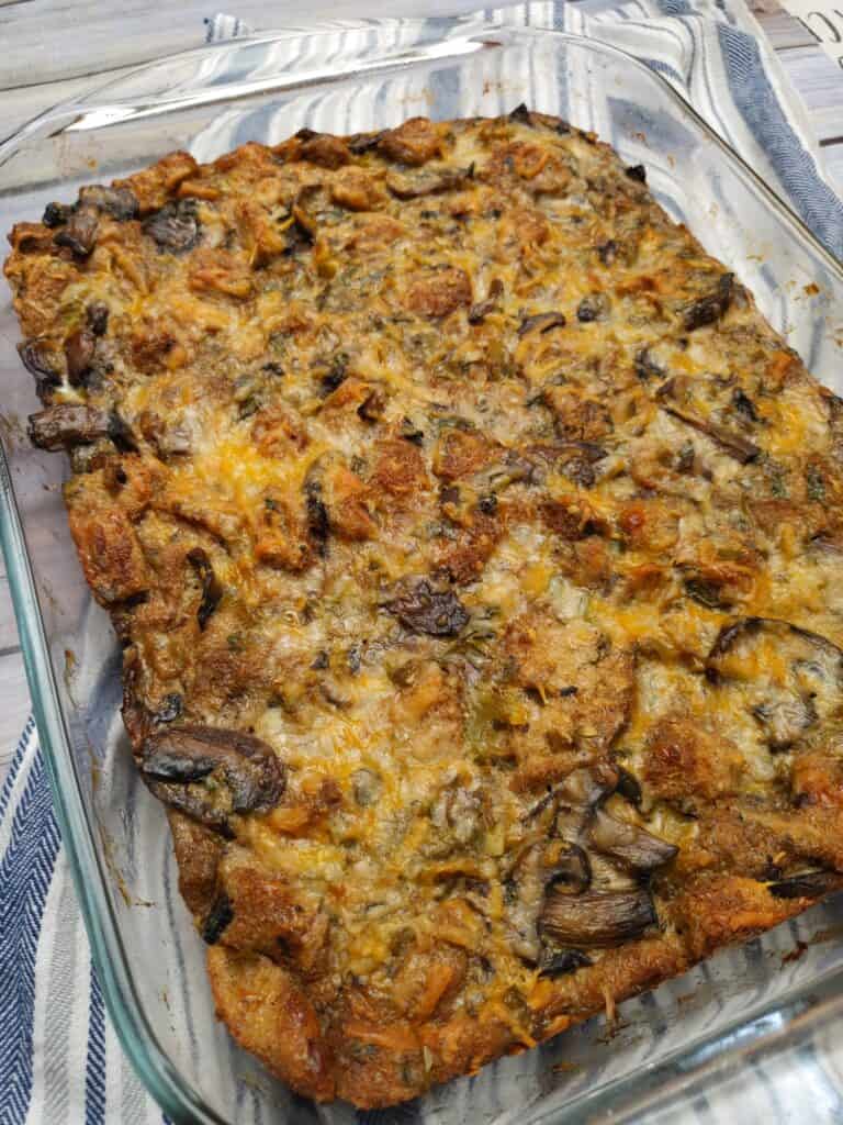 Mushroom Bread Pudding: A easy comforting side dish - Camila Made
