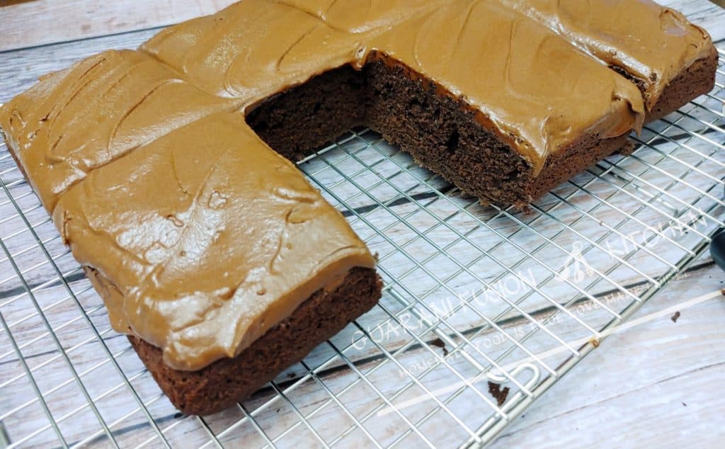 The Best Chocolate Sheet Cake With Mocha Frosting | Camila Made