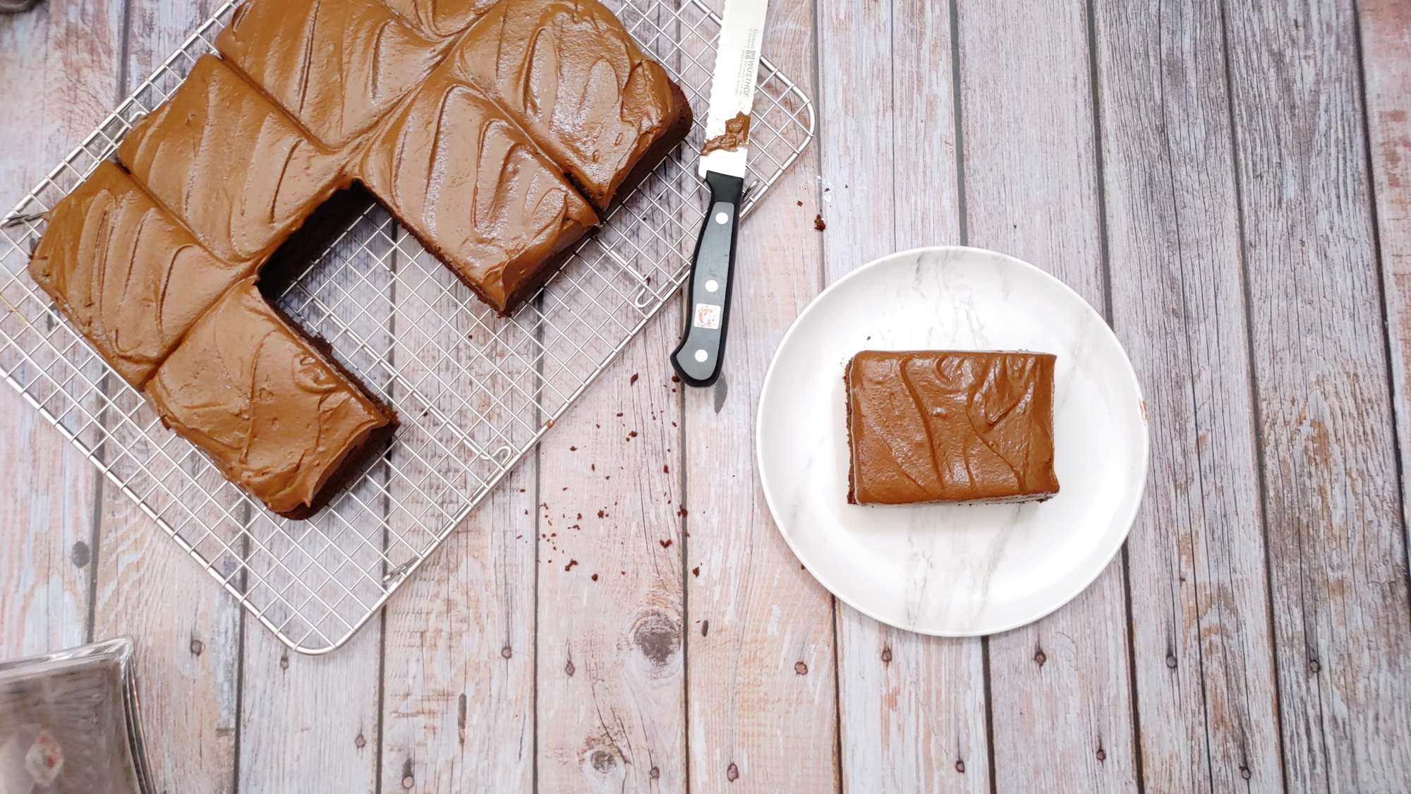 The Best Chocolate Sheet Cake With Mocha Frosting | Camila Made