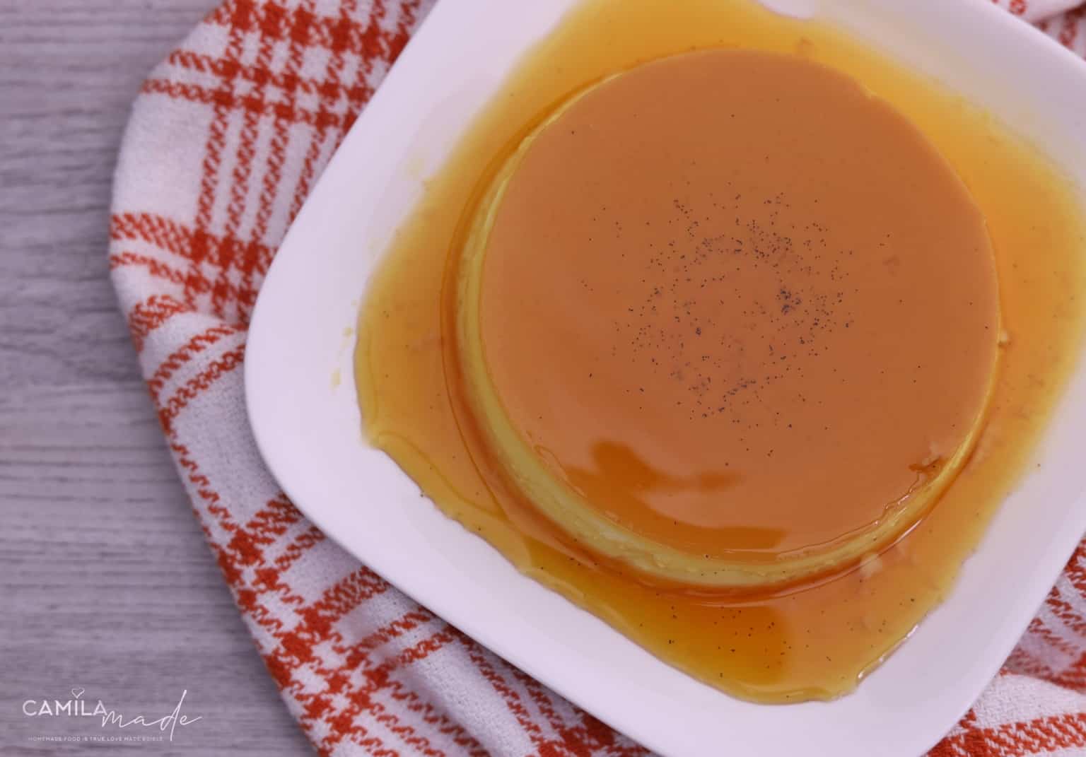 The Best No Bake Flan with Liquid Caramel - Camila Made