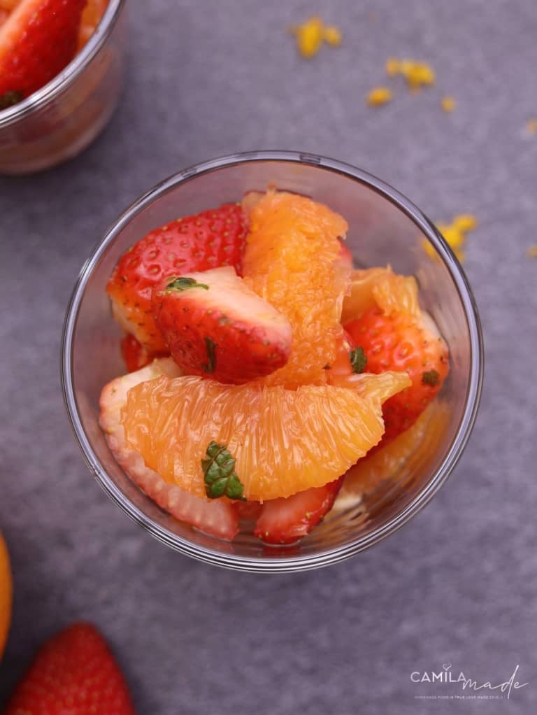 Easy Strawberry Fruit Salad | Camila Made