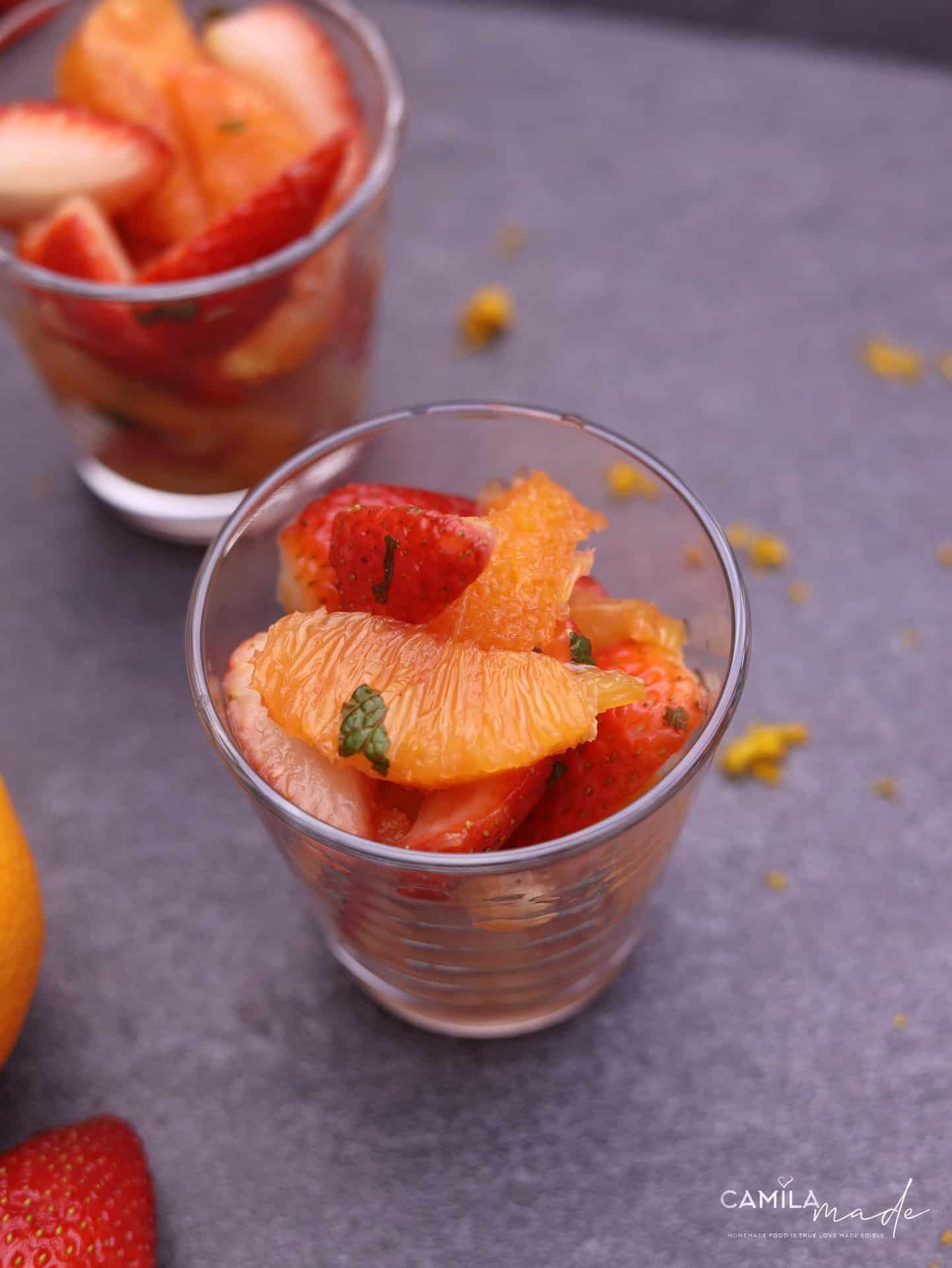 Easy Strawberry Fruit Salad | Camila Made