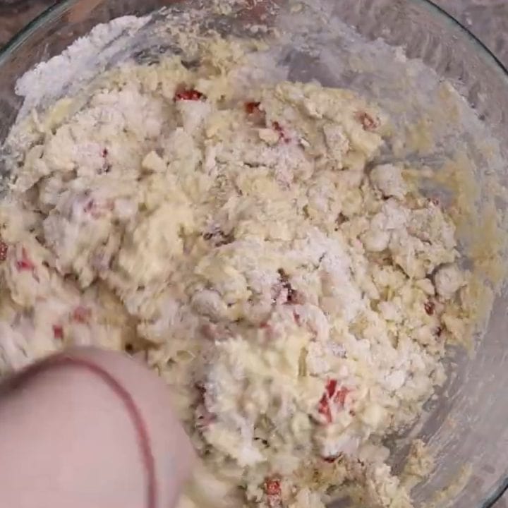 Strawberry Scones with Strawberry Shell Topping - Camila Made