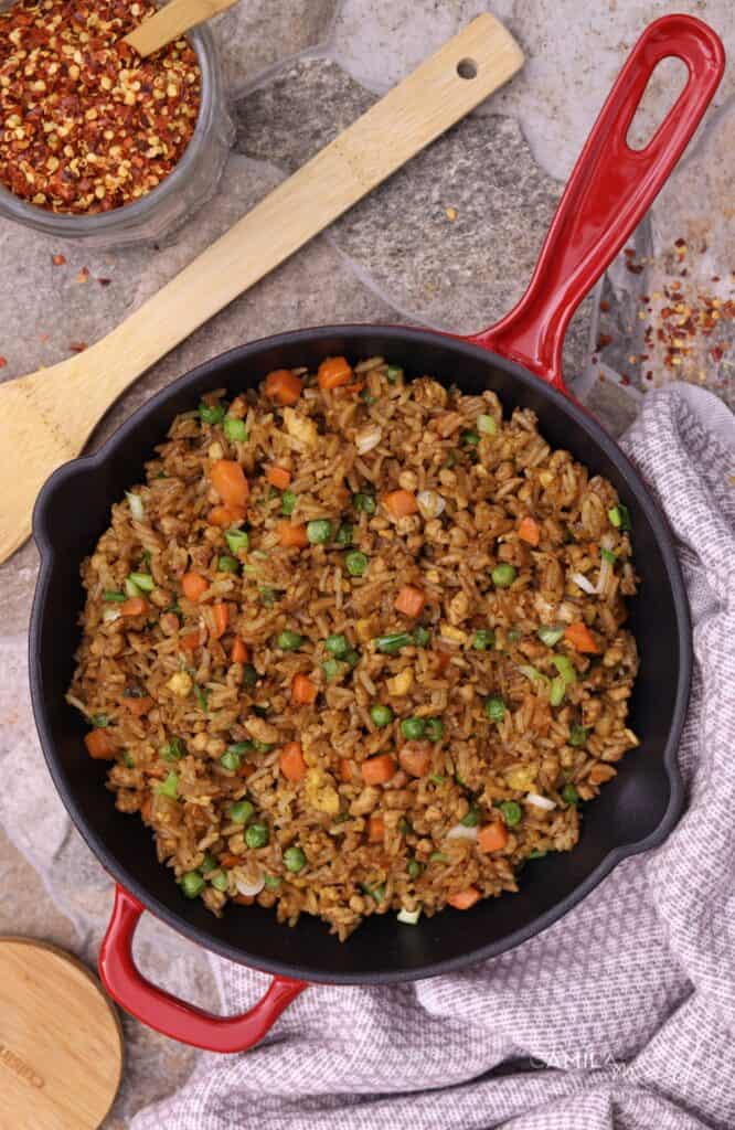 Ground Pork Fried Rice - Camila Made