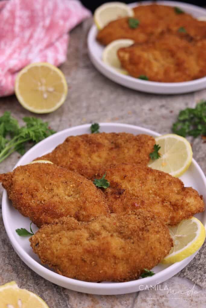 Easy Chicken Schnitzel - Camila Made