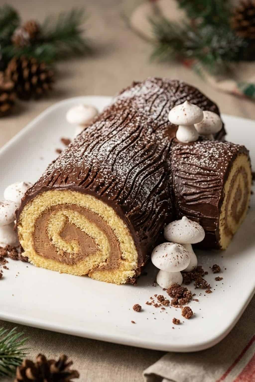 Yule Log Cake - Camila Made